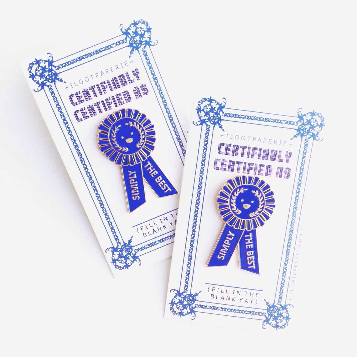 Simply the Best Blue Ribbon Enamel Pin – The Regal Find