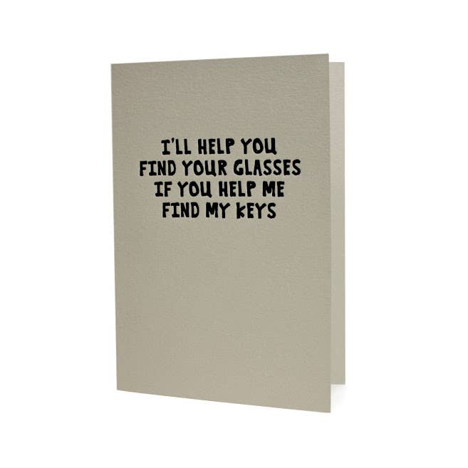 Help Me Find My Keys Letterpress Card – The Regal Find